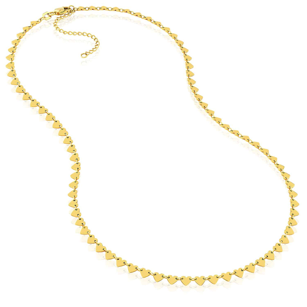 14K Gold Heart Embrace Love Necklace